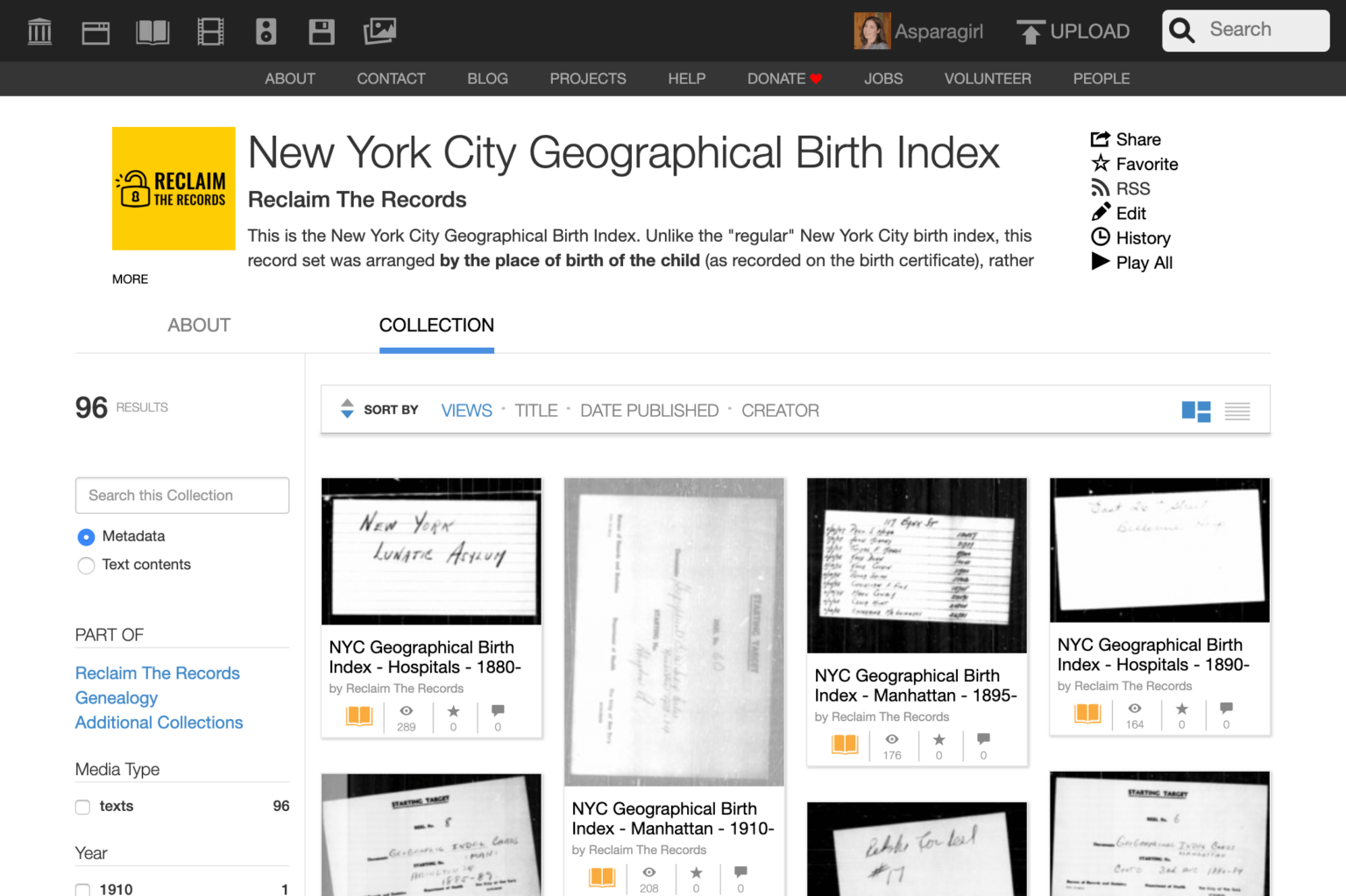 Geographic Index to New York City Births, late 19th to early 20th ...
