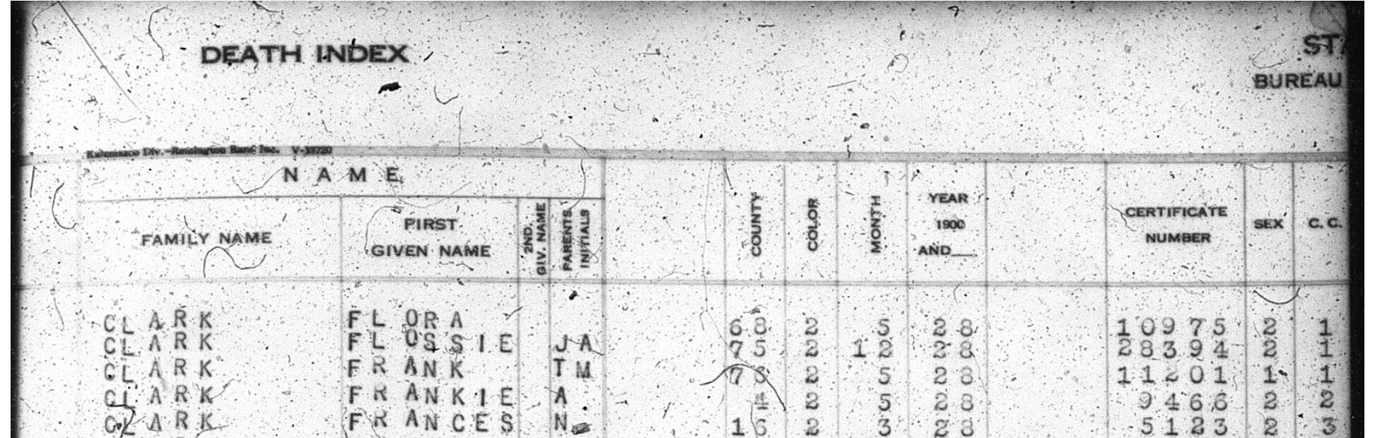 The Mississippi State Death Index (1912-1943) - Reclaim The Records