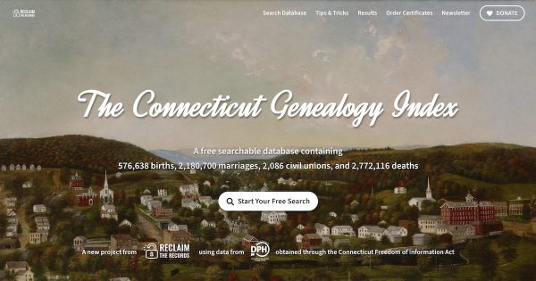 The Connecticut Genealogy Index - Reclaim The Records